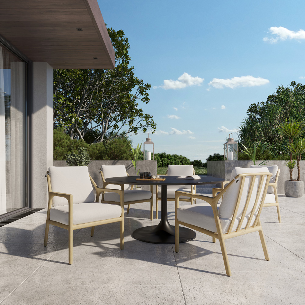 Tulip 60" Round Dining Table | Castelle at ForPatio.com
