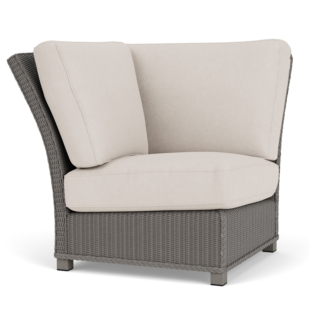 Hamptons Corner Sectional Wicker Chair | Lloyd Flanders at ForPatio.com