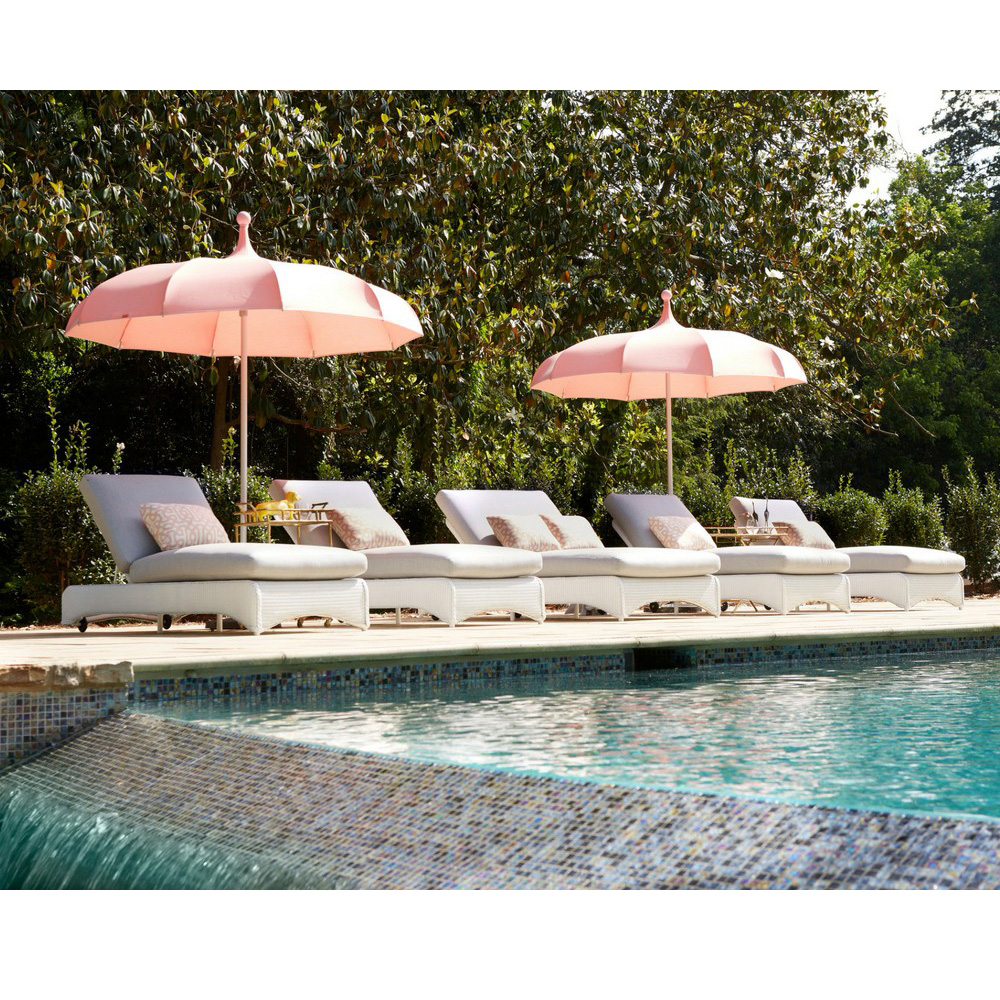 Single Adjustable Wicker Pool Chaise | Lloyd Flanders at ForPatio.com