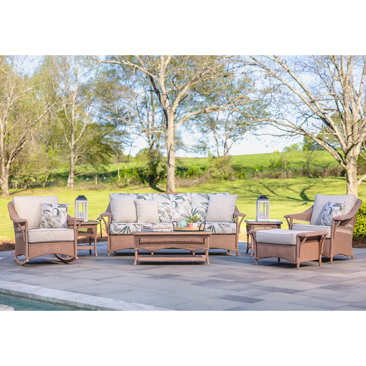 Nantucket Sofa Set with Lounge Chair and Rocker | Lloyd Flanders at ...