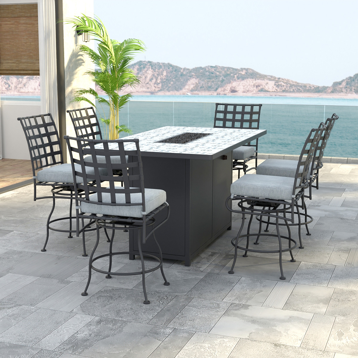 Classico Swivel Armless Bar Stool | OW Lee at ForPatio.com
