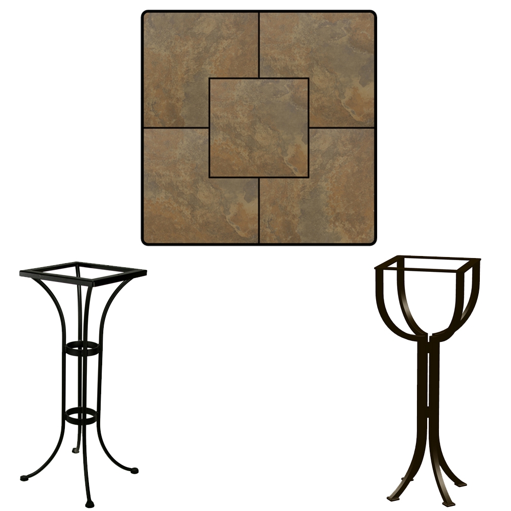 24" Square Porcelain Tile Top Counter Table | OW Lee at ForPatio.com