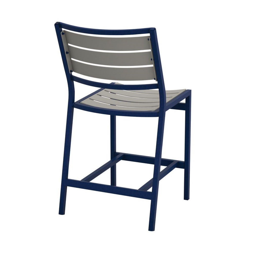 Cabana Club Slat Armless Counter Height Stool | Tropitone at ForPatio.com