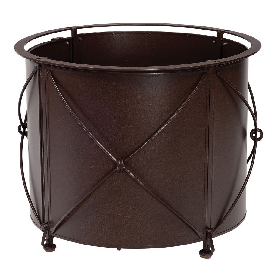 Derby Wrought Iron Outdoor Furniture Set with Fire Table | Woodard at ...