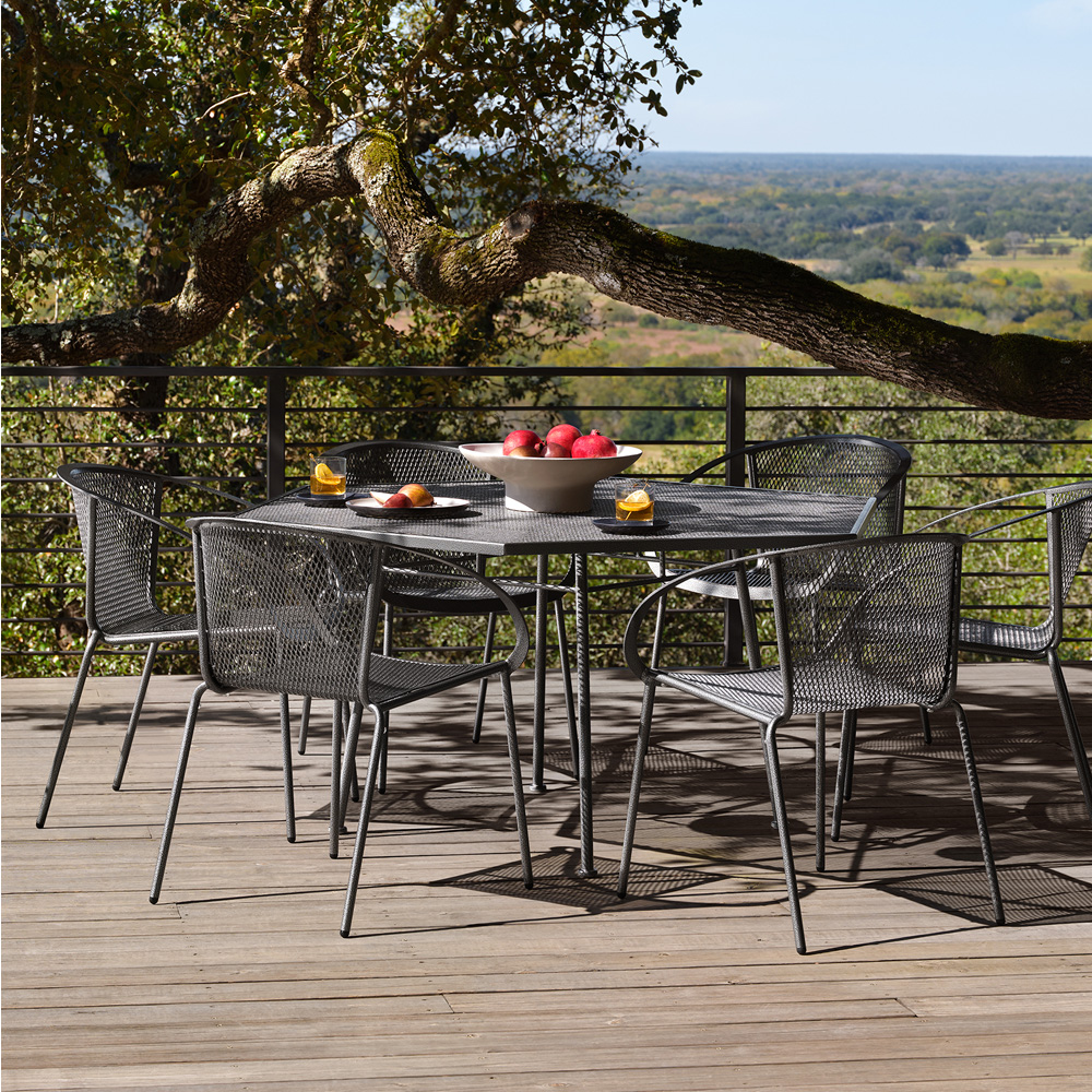 Mesh 54" Hexagon Umbrella Table | Woodard at ForPatio.com