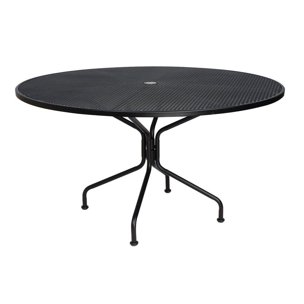 54" Round Premium Mesh Top RTA Umbrella Table | Woodard at ForPatio.com